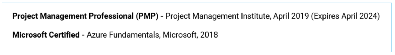 How to List Certifications on Your Resume (With Examples)