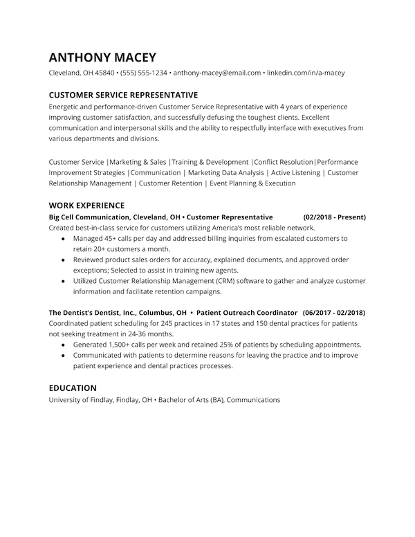 14 Customer Service Resume Examples For 2022 Riset