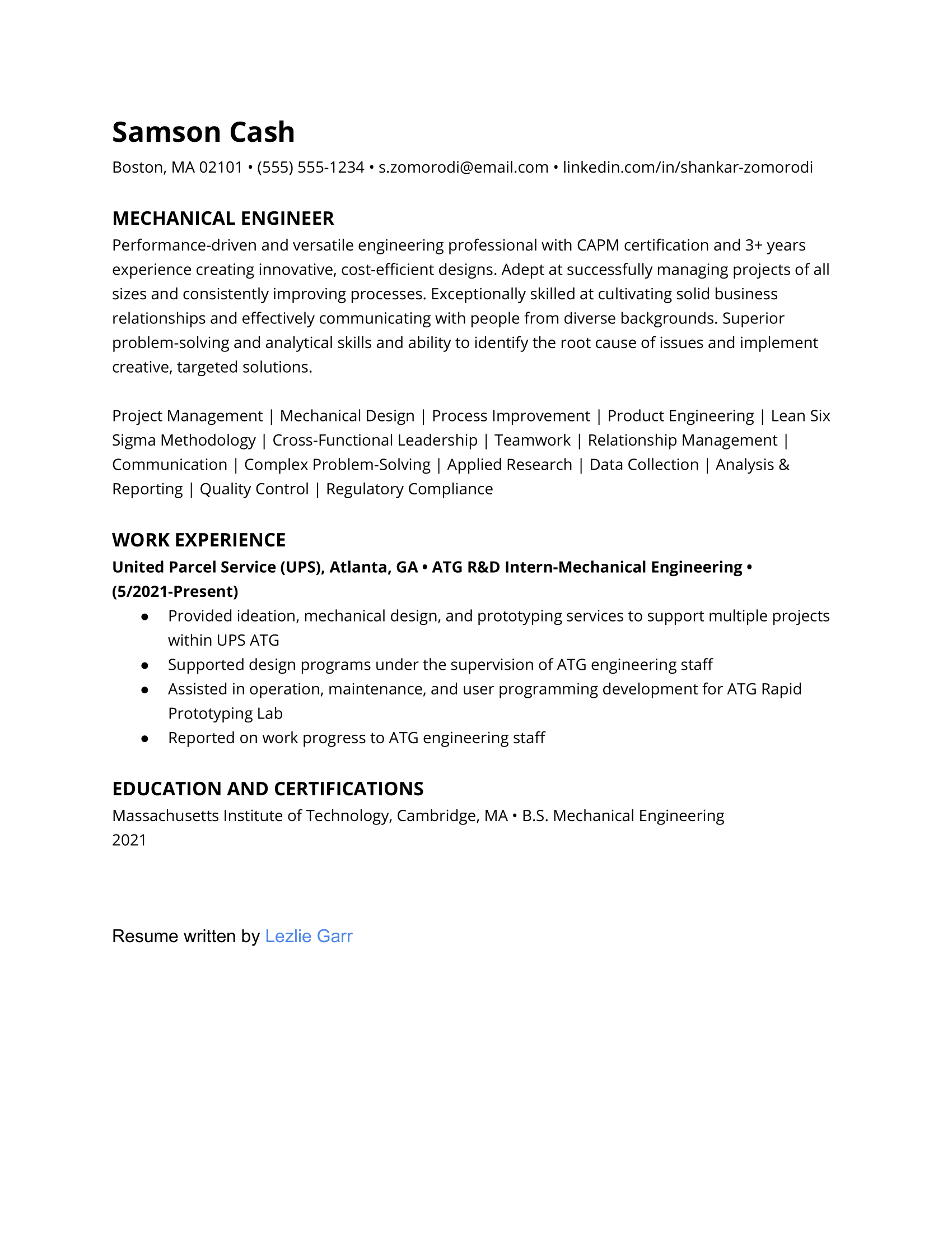 Mittwoch Global M glich Mechanical Engineering Resume Examples