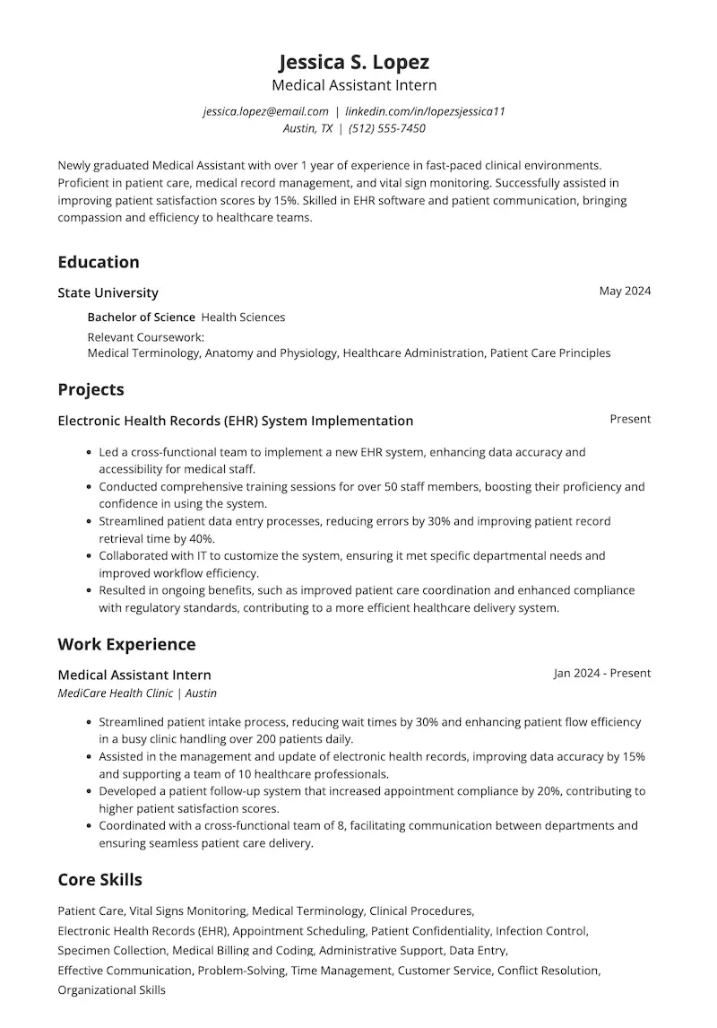 Medical Assistant Resume Examples & Tips for 2025
