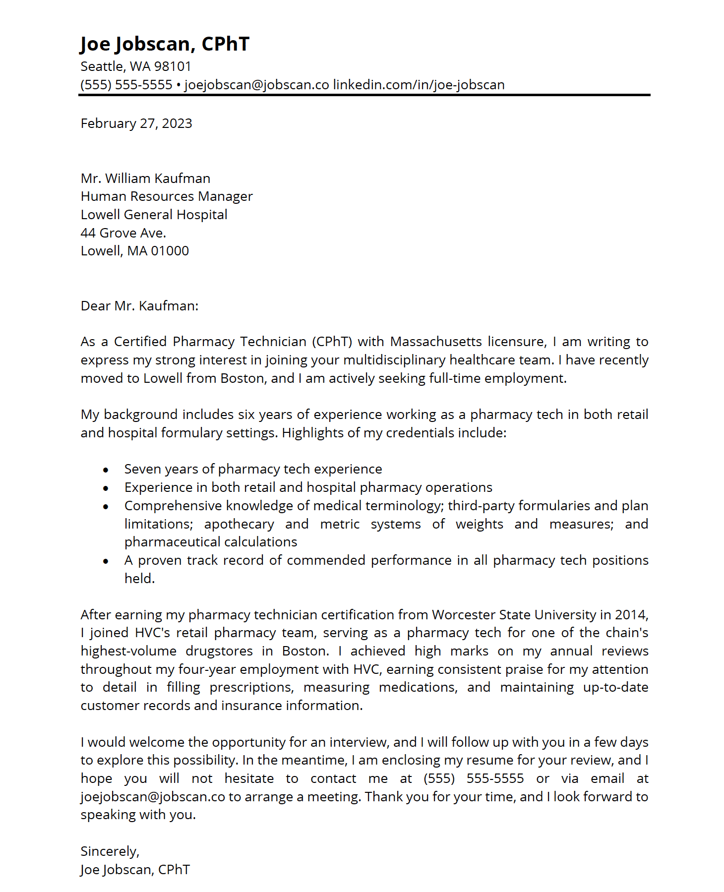 Writing A Cover Letter Guide