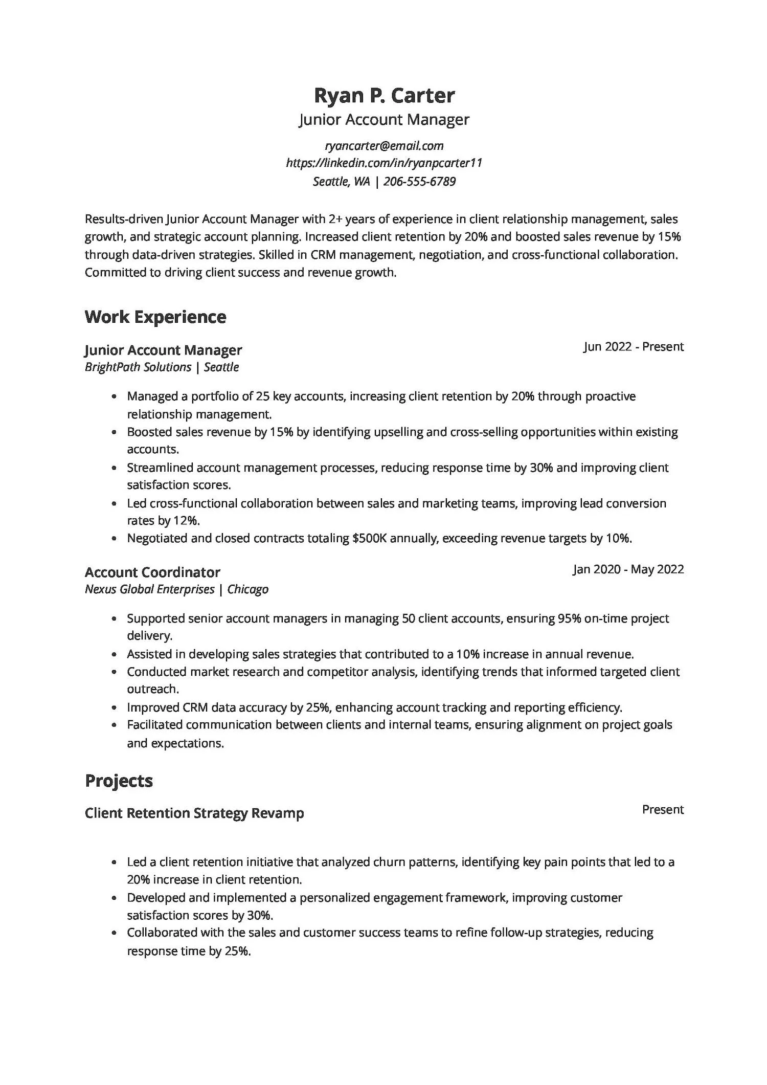 Best Account Manager Resume Examples & Tips for 2025