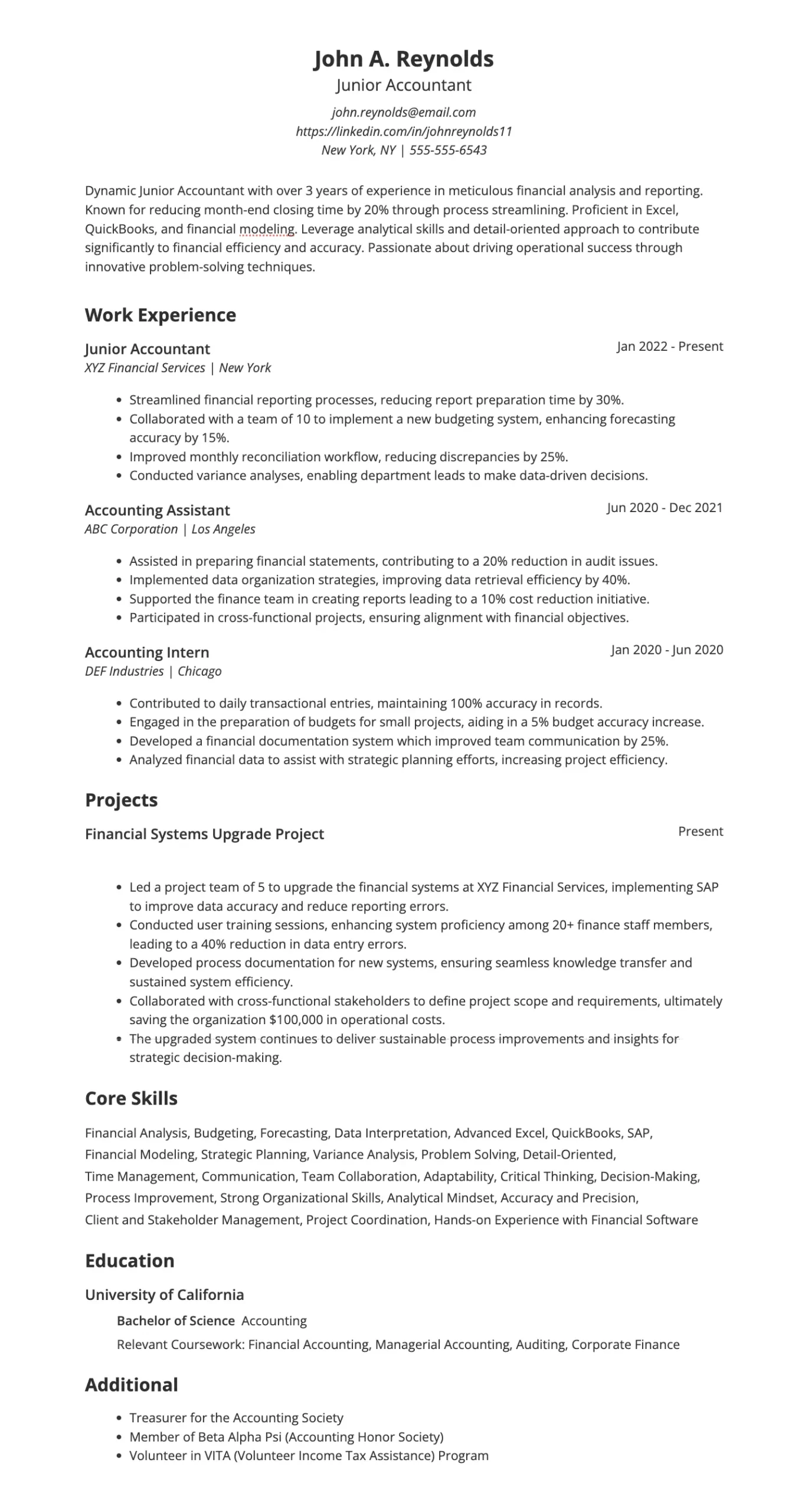 Accountant Resume Tips & Examples