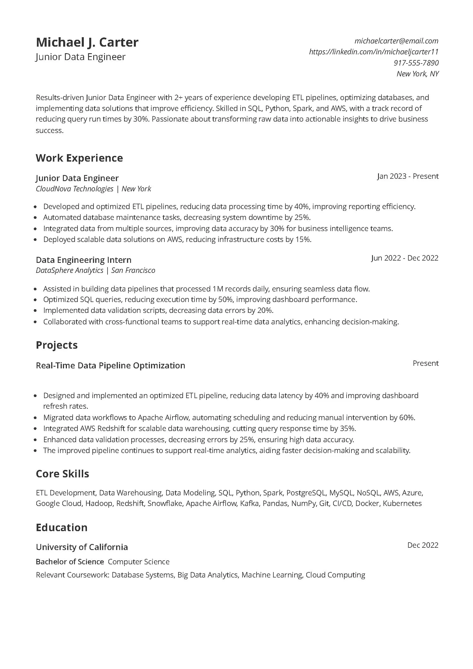 Resume Examples, Keywords, and Tips for Data Engineers