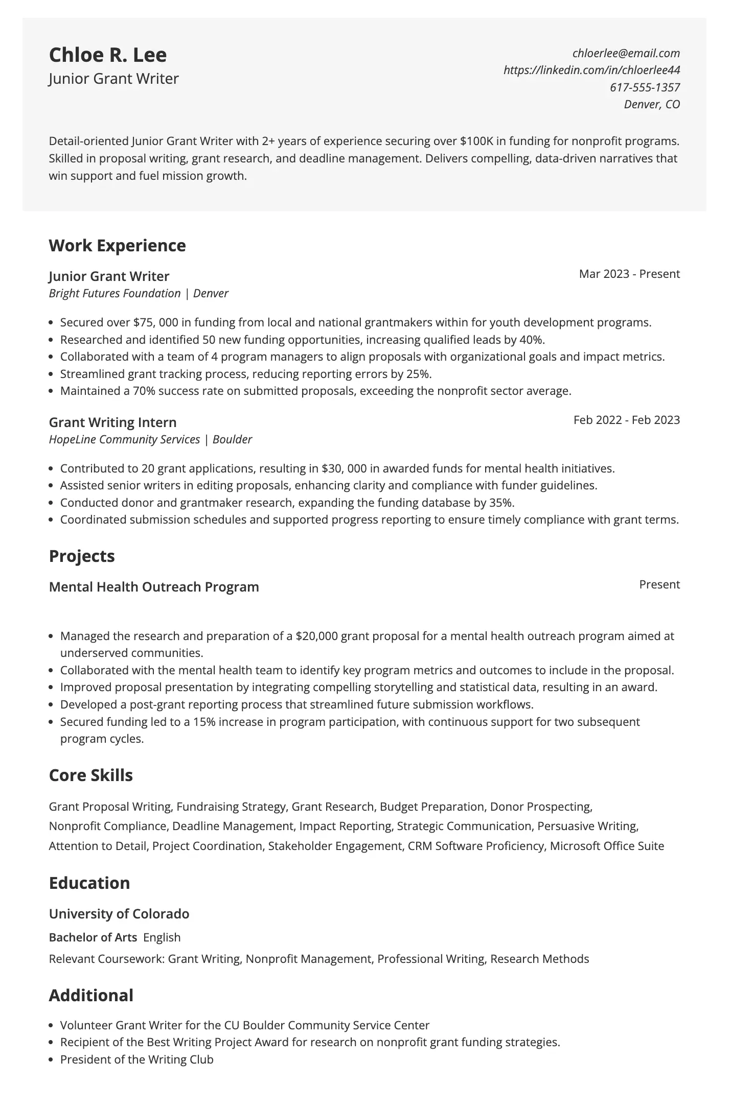Best Grant Writer Resume Examples & Tips for 2025