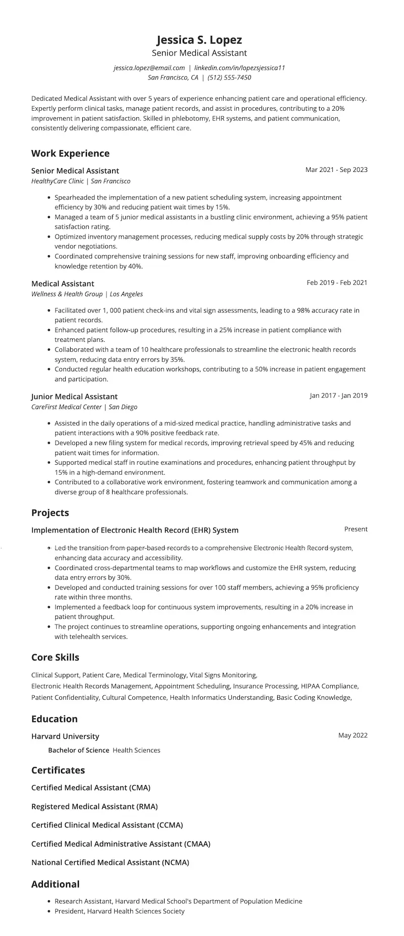 Medical Assistant Resume Examples & Tips for 2025