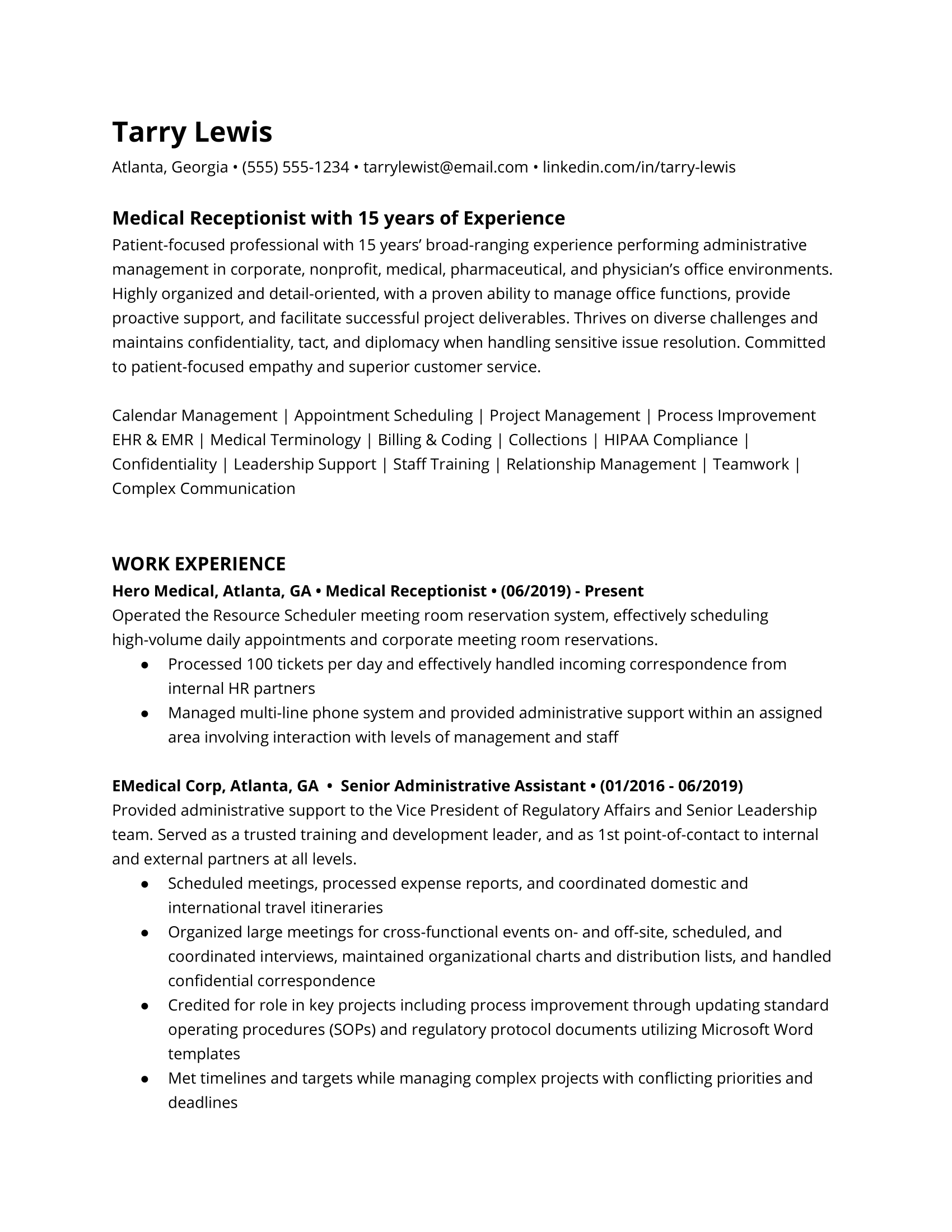 Healthcare Resume Examples Skills And Keywords