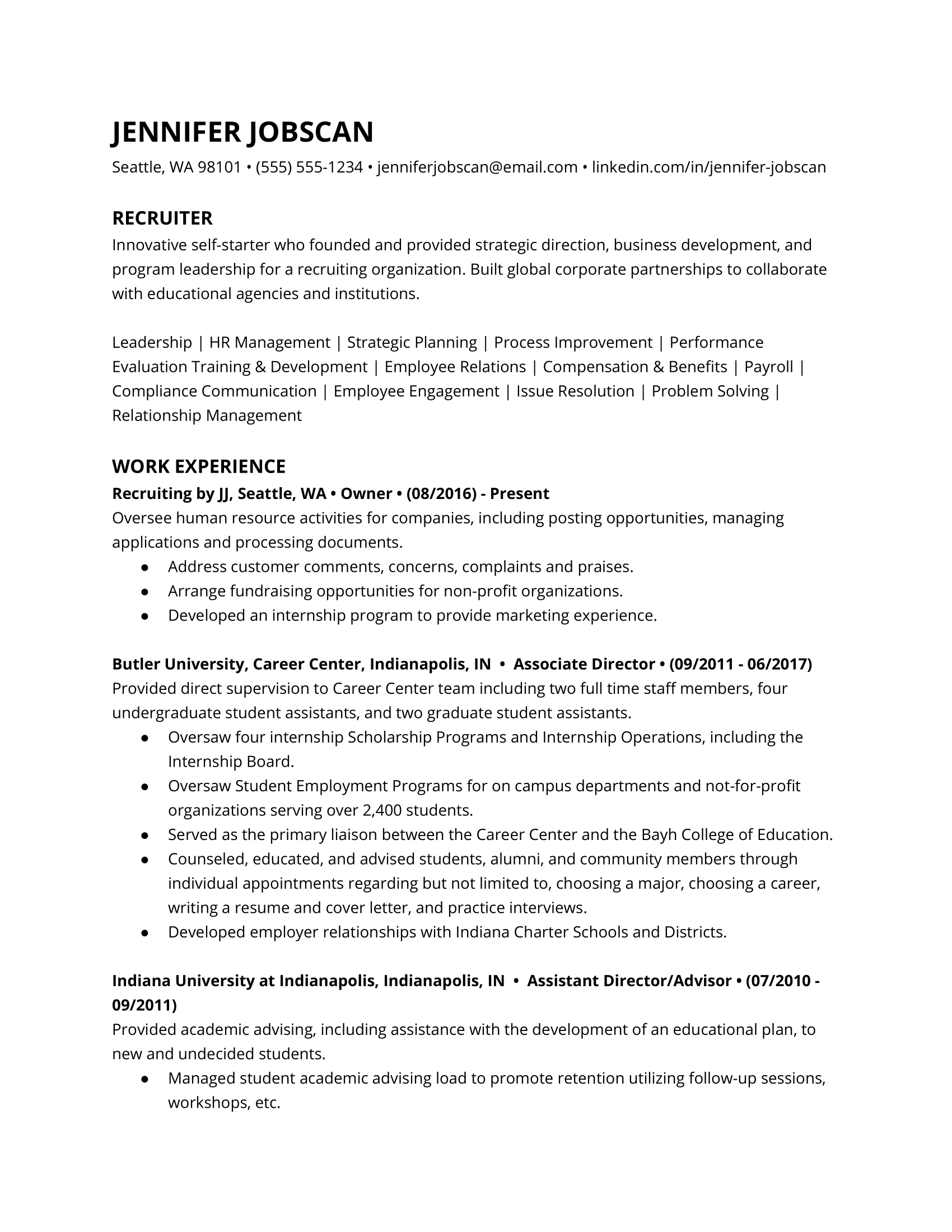 Komponieren Volumen Gewitter Hr Payroll Resume Sample Erreichbar Lima 