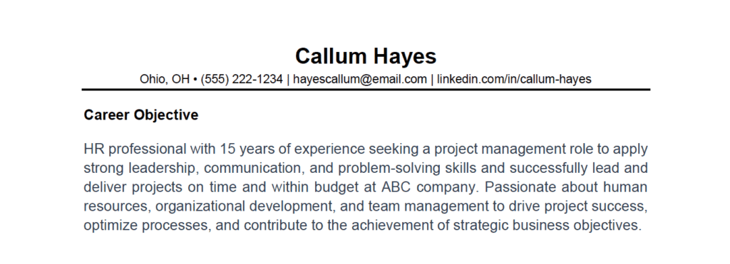 54 Resume Objective Examples For Your Resume
