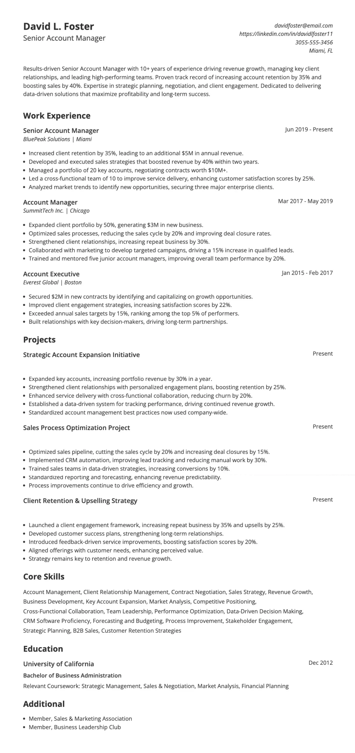 Best Account Manager Resume Examples & Tips for 2025