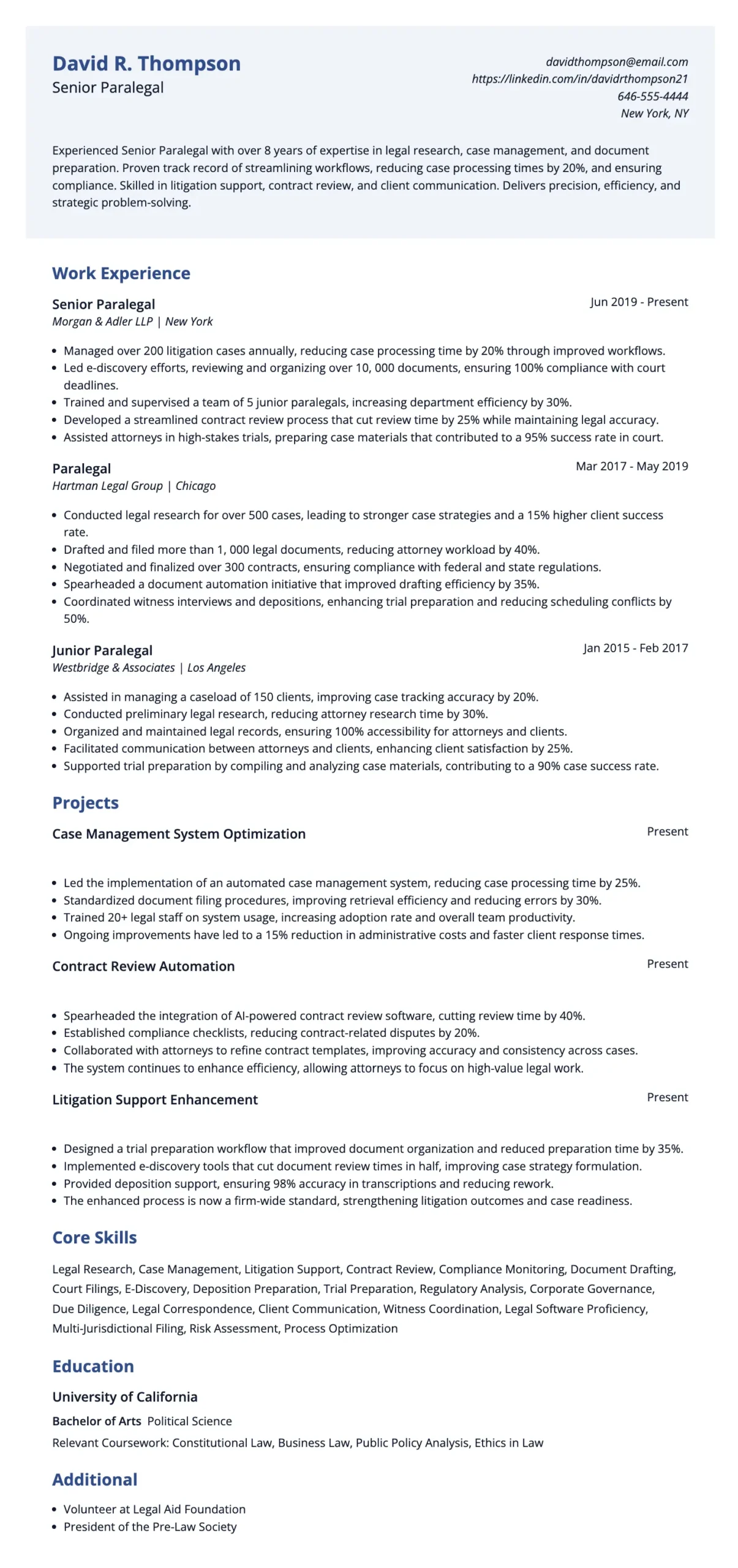 Best Paralegal Resume Examples & Expert Tips 2025