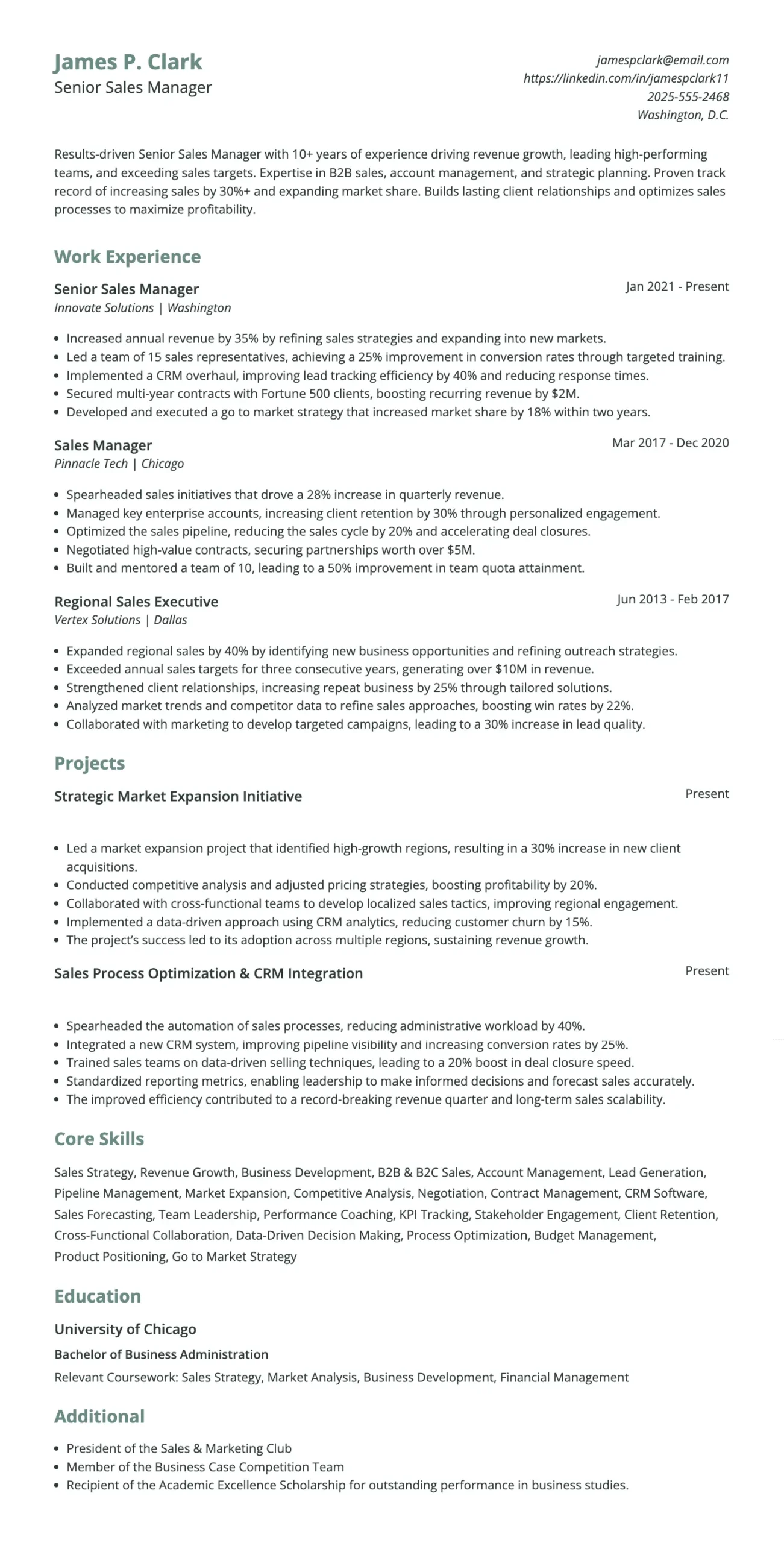 Best Sales Manager Resume Examples & Tips for 2025