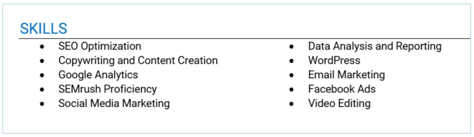 Area of Expertise: How to Add Skills to Your Resume