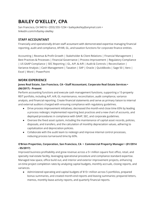 Accounting Resume Examples Skills And Keywords Jobscan
