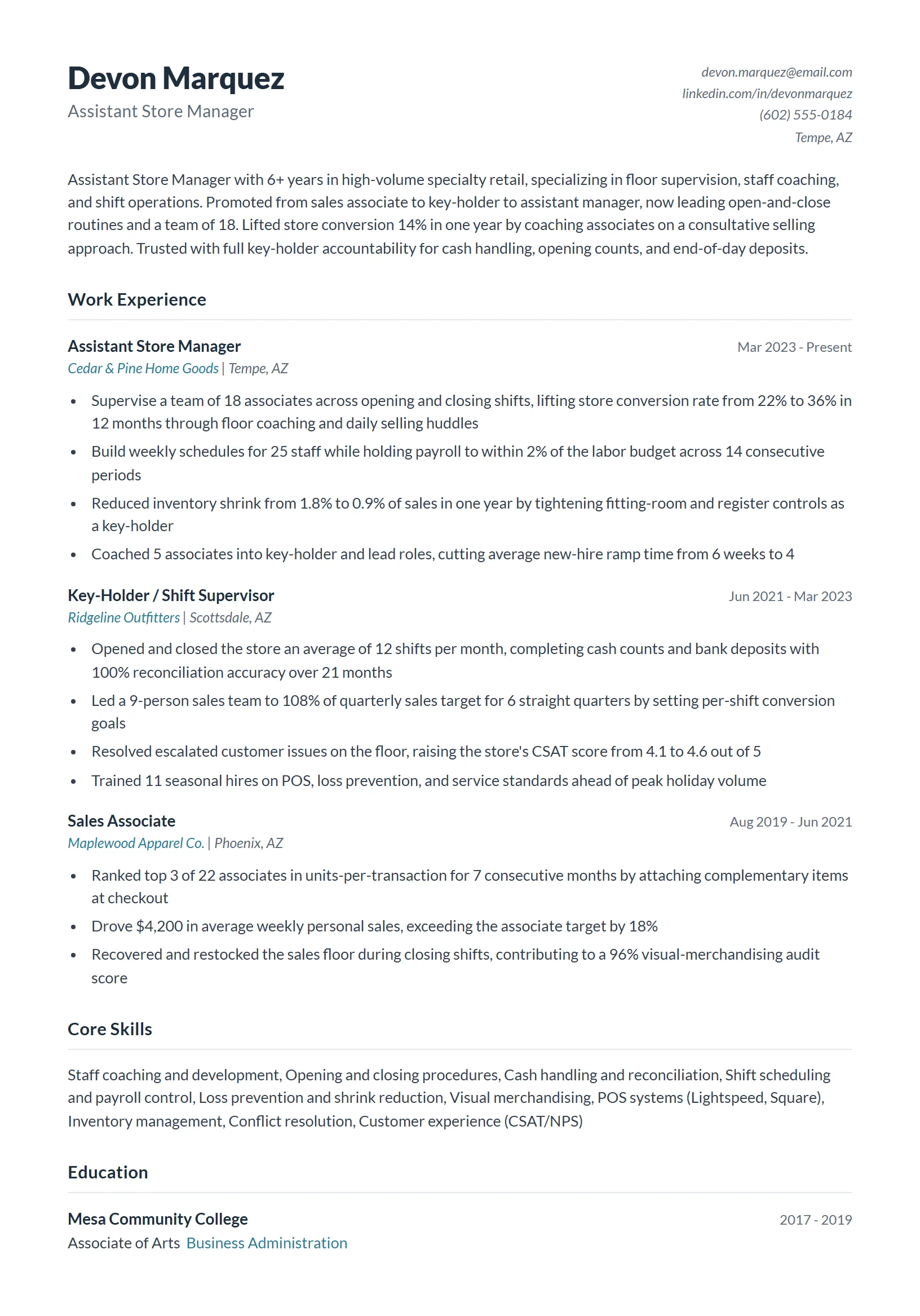 Best Retail Resume Examples for 2026