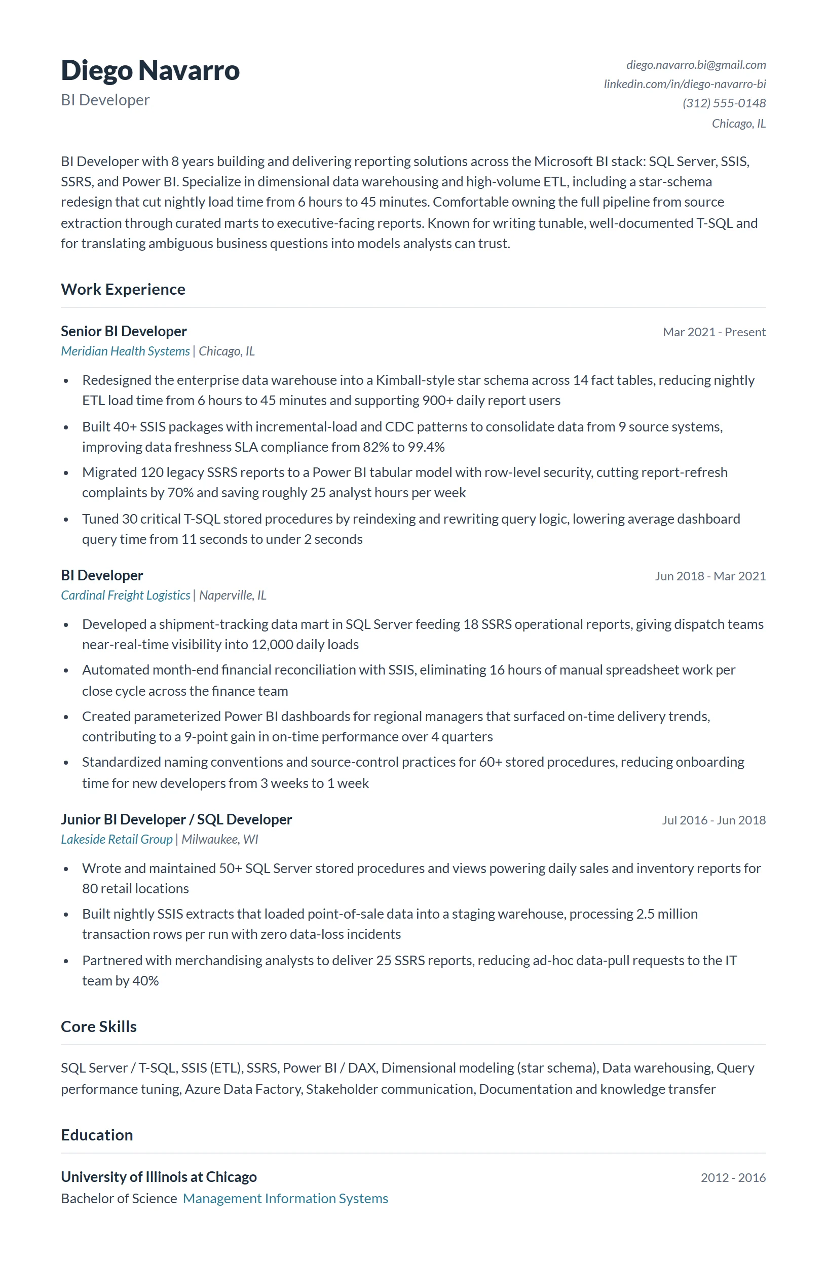 Best Power BI Resume Examples for 2026