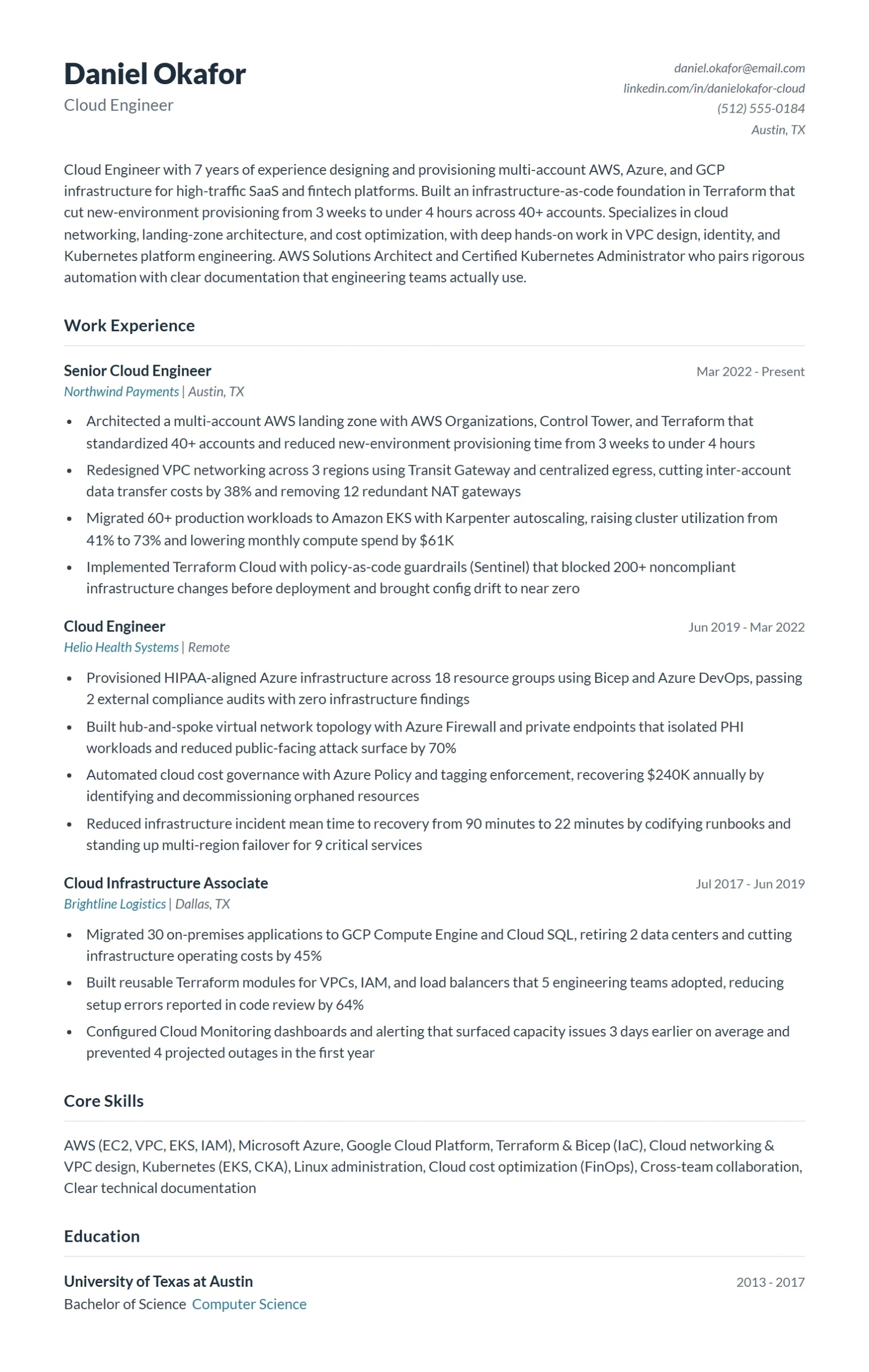 Best DevOps Resume Examples for 2026