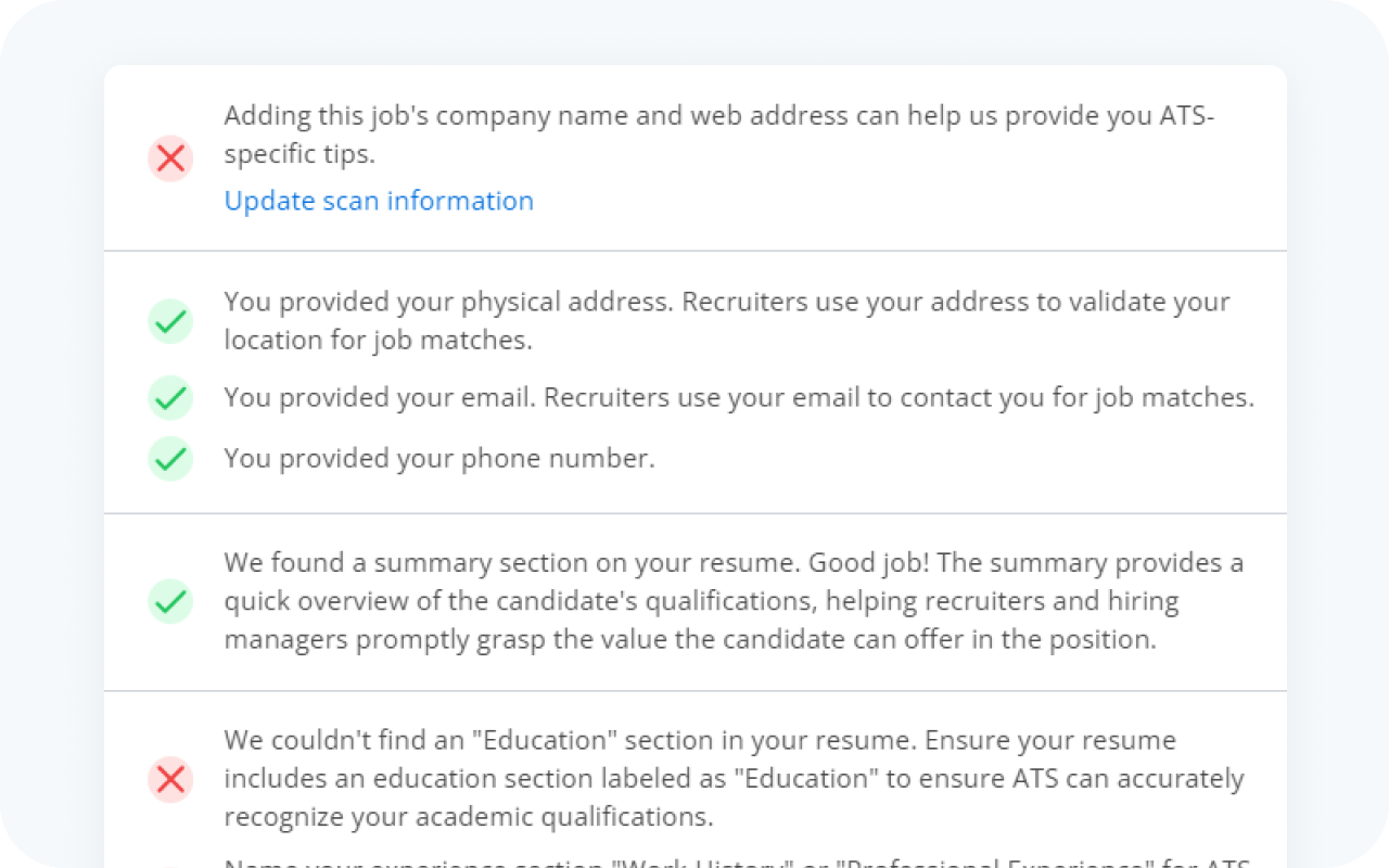 Resume Scanner | Free ATS Resume Checker