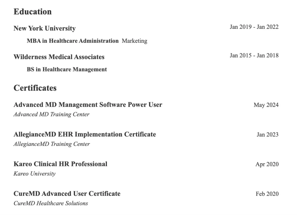 Certifications on Your Resume: How to List Them With Examples