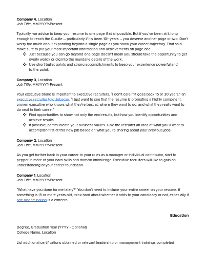Federal Resume Template Word Download Fill Online Printable Fillable 