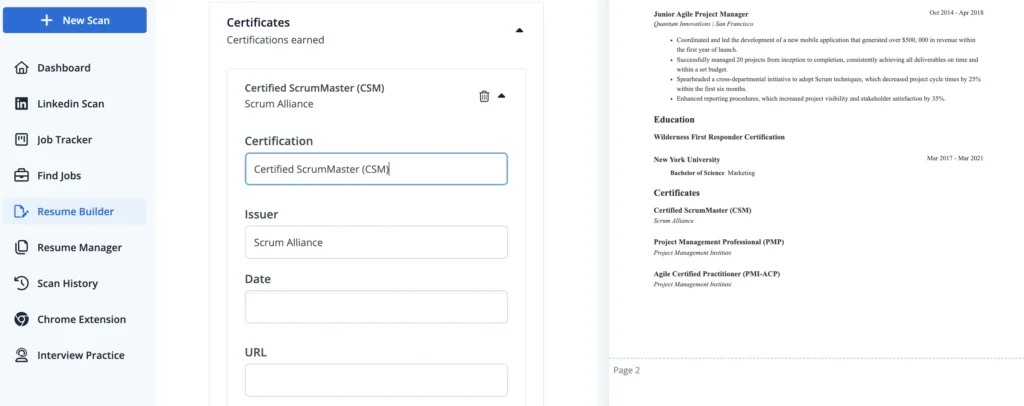 Certifications on Your Resume: How to List Them With Examples
