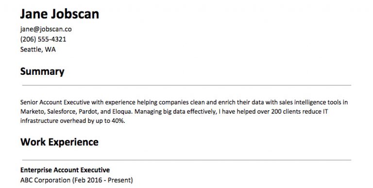 How to Write a Resume Summary Statement