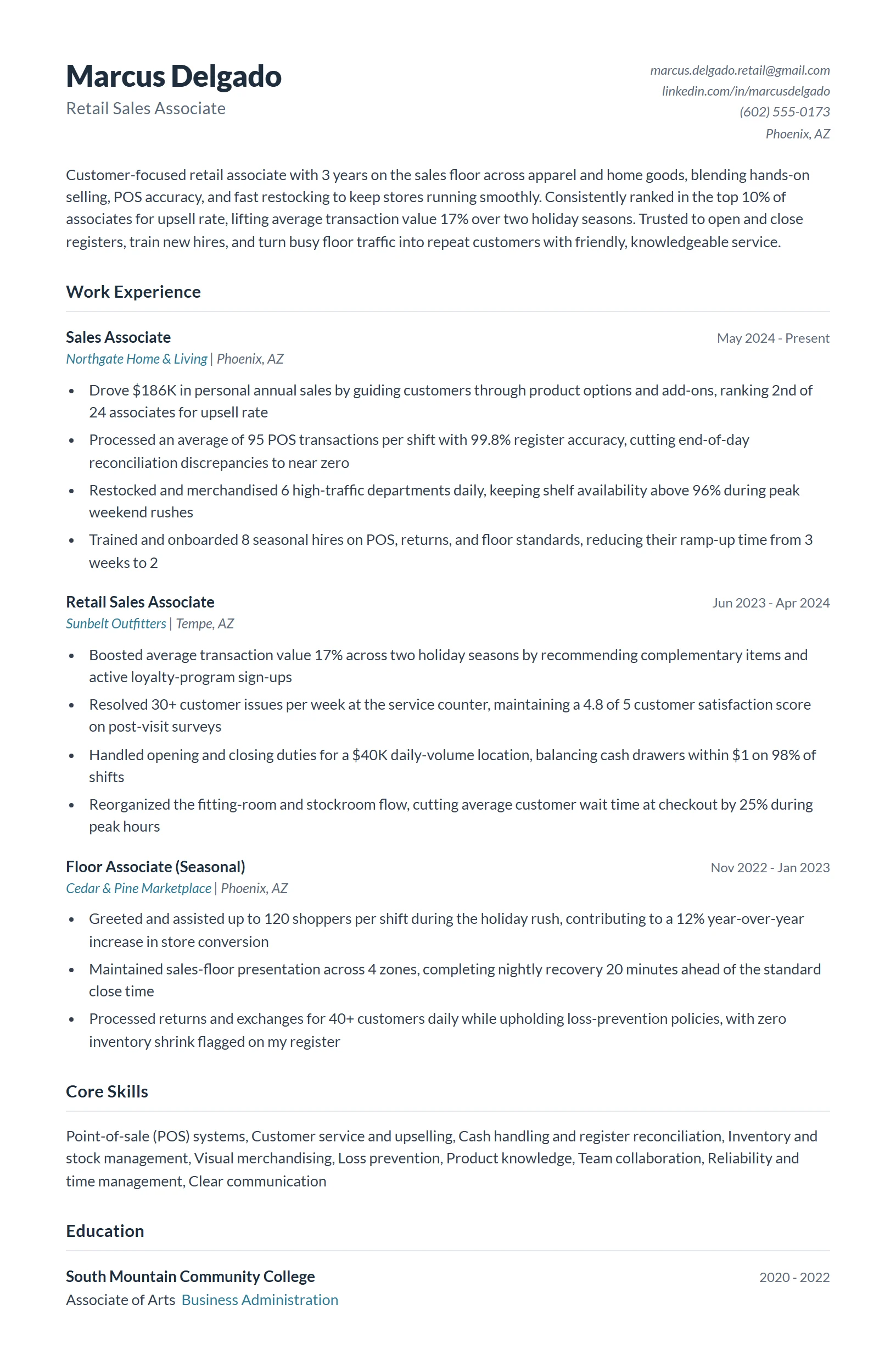 Best Retail Resume Examples for 2026