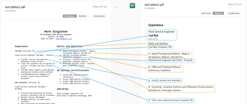 What Happens to Resume Tables and Columns in an ATS? See For Yourself
